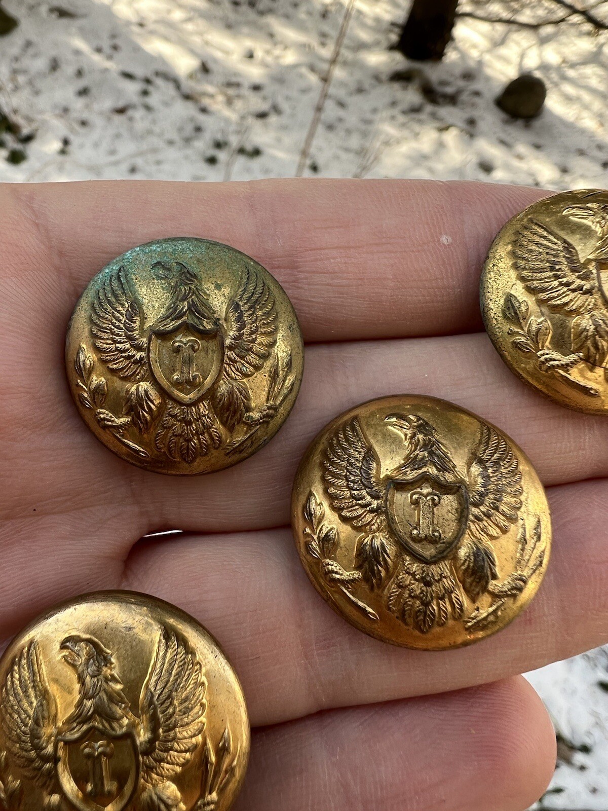 Antique Original Civil War Infantry Cuff I Uniform Buttons Scovill ...