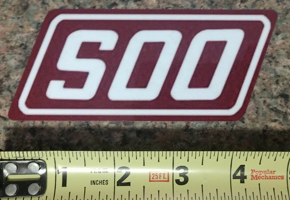 Soo Line RR Railway Railroad Train Maroon Logo Sticker Decal High ...