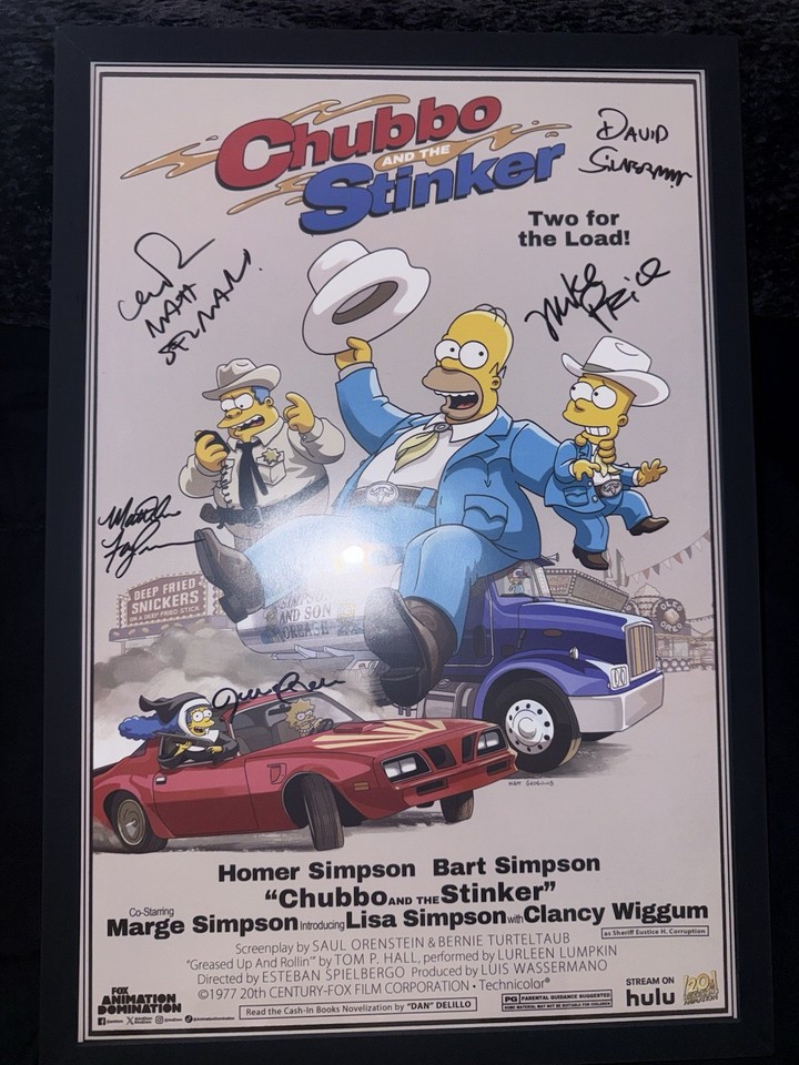 SIGNED Simpsons Poster SDCC 2025 MATT GROENING Sketch + Cast Print #1 ...
