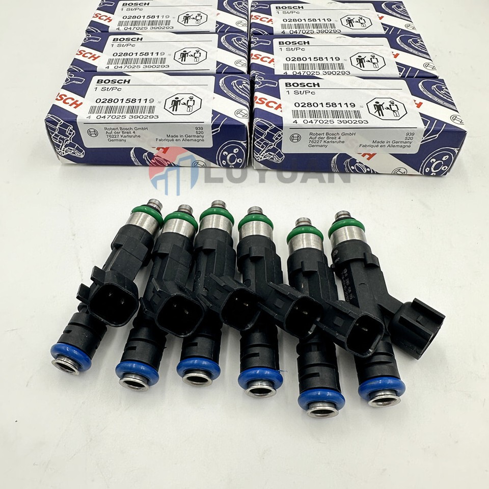 6PCS Fuel Injector 0280158119 Fit for Jeep Wrangler Chrysler 3.3L 3.8L ...