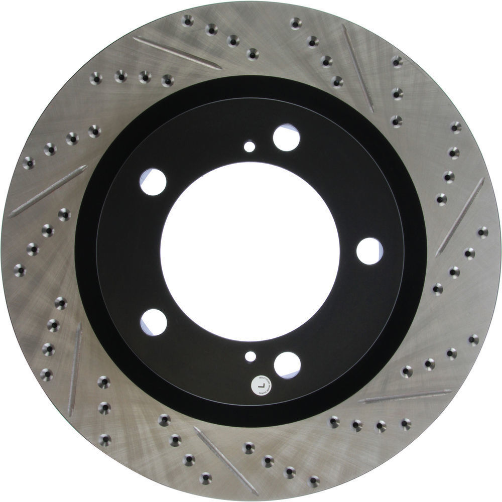Disc Brake Rotor-Sport Cryo-Treated Cross-Drilled and Slotted Stoptech ...