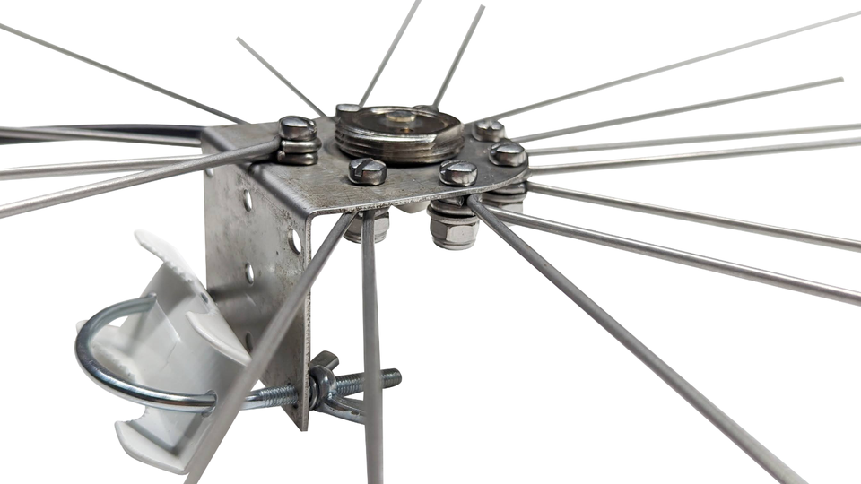 Base Ground Plane Kit Radials Bracket Mobile UHF VHF Antenna NMO Mount ...