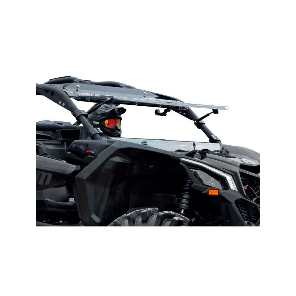 SuperATV - FWSCAX375 - Flip Up Windshield, Clear - Scratch Resistant ...