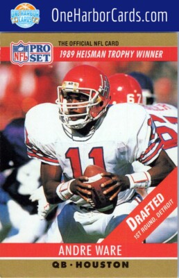 1990 Pro Set Detroit Lions #19b Andre Ware | eBay
