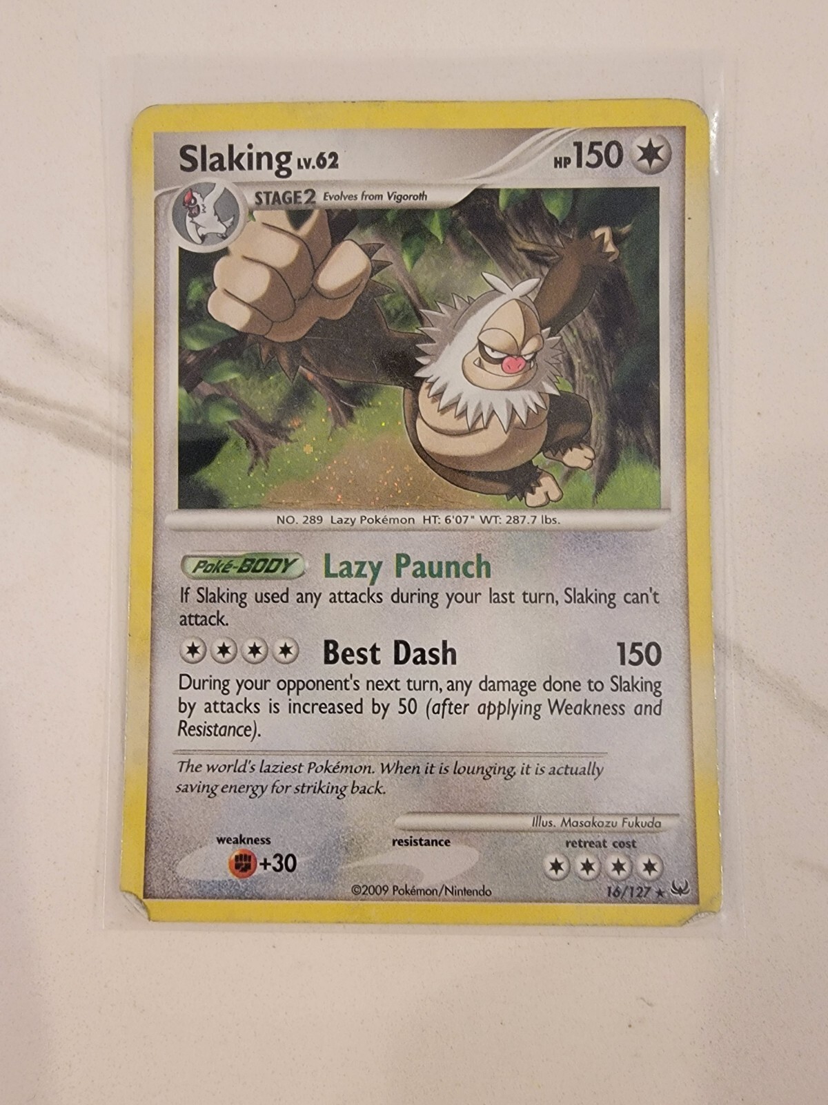 Pokémon TCG card Slaking 16/127 Platinum HOLO Rare (MP) | eBay