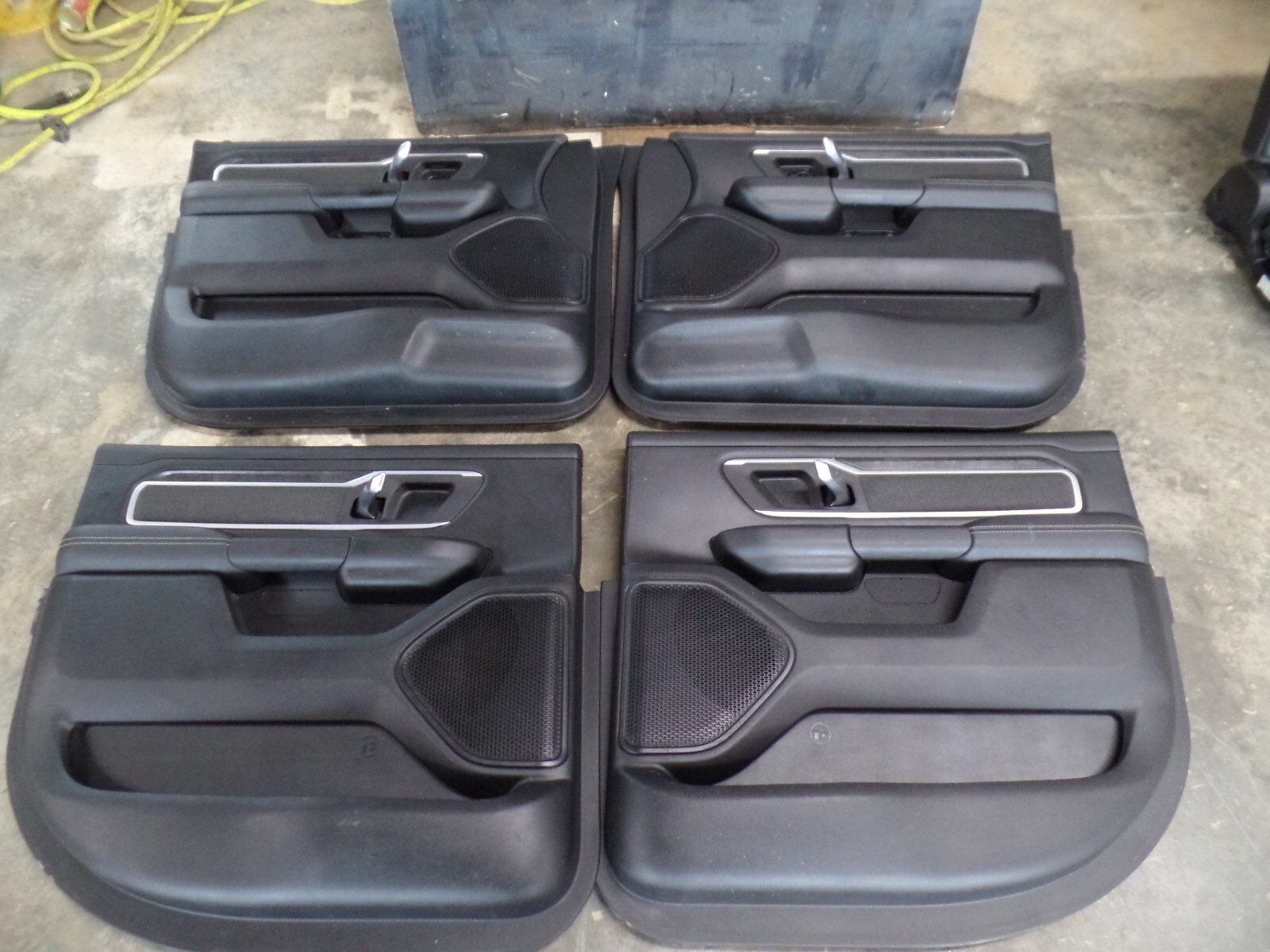 2019 DODGE RAM 1500 CREW CREW CAB door panel set of 4 leather black OEM ...