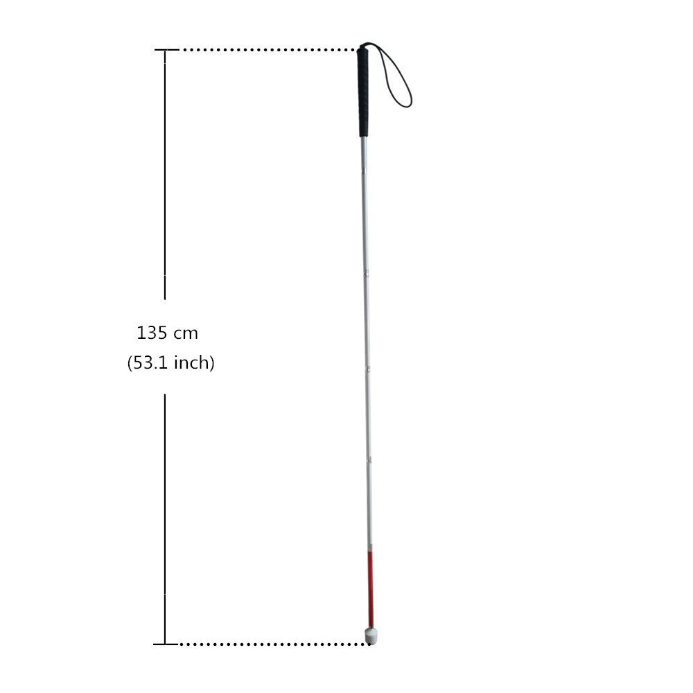 Aluminum Mobility Folding White Cane for Vision Impaired and Blind ...