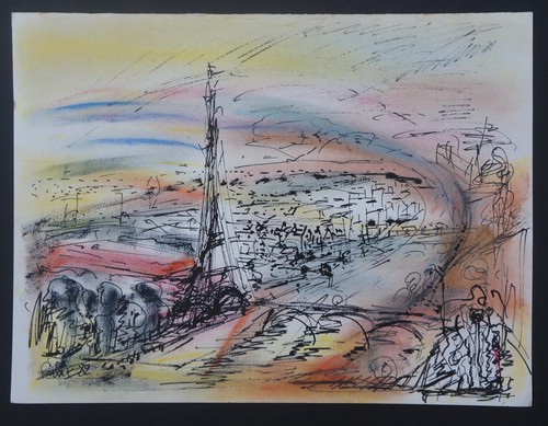 Watercolor Drawing Robert Calix 1919/2008 "Paris" Signed | eBay