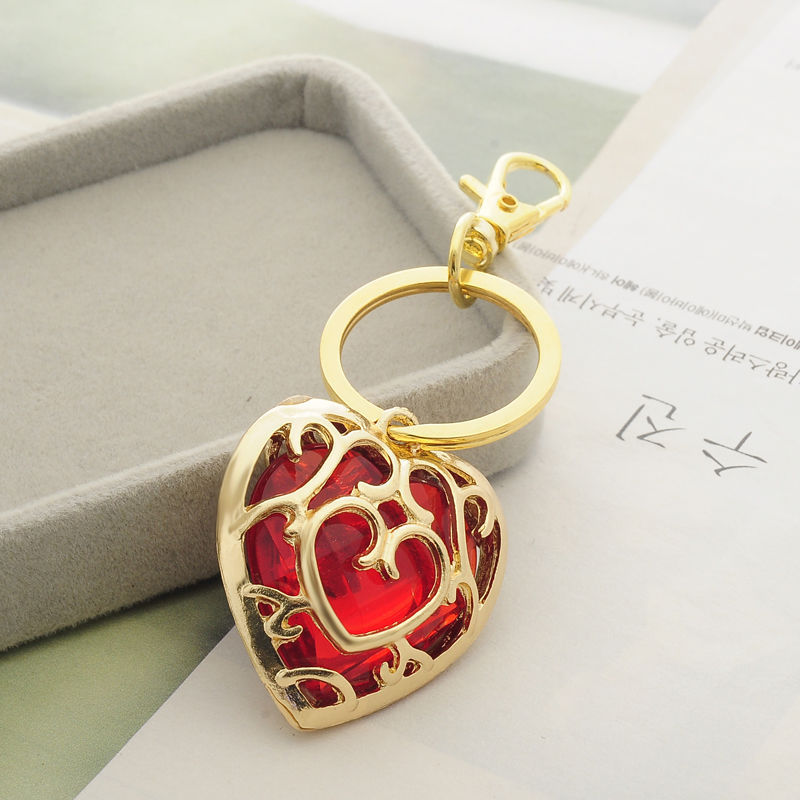 The Legend of Zelda Heart Diamond Pendant Keyring Key Chain Cosplay ...