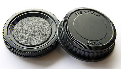 Camera Body Cover + Rear Lens Cap for Pentax PK K20D K10D K200D K100 K7 ...