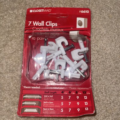 ClosetMaid Wall Clips For Drywall Anchors 76610 White Pack of 7 | eBay