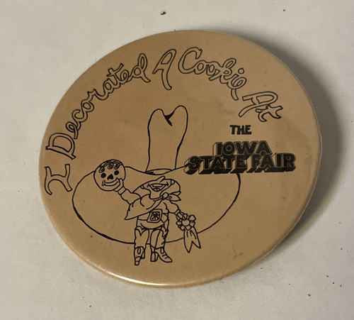 1980s Iowa State Fair Kids Cookie Decorating Cowboy Pinback Collectible ...