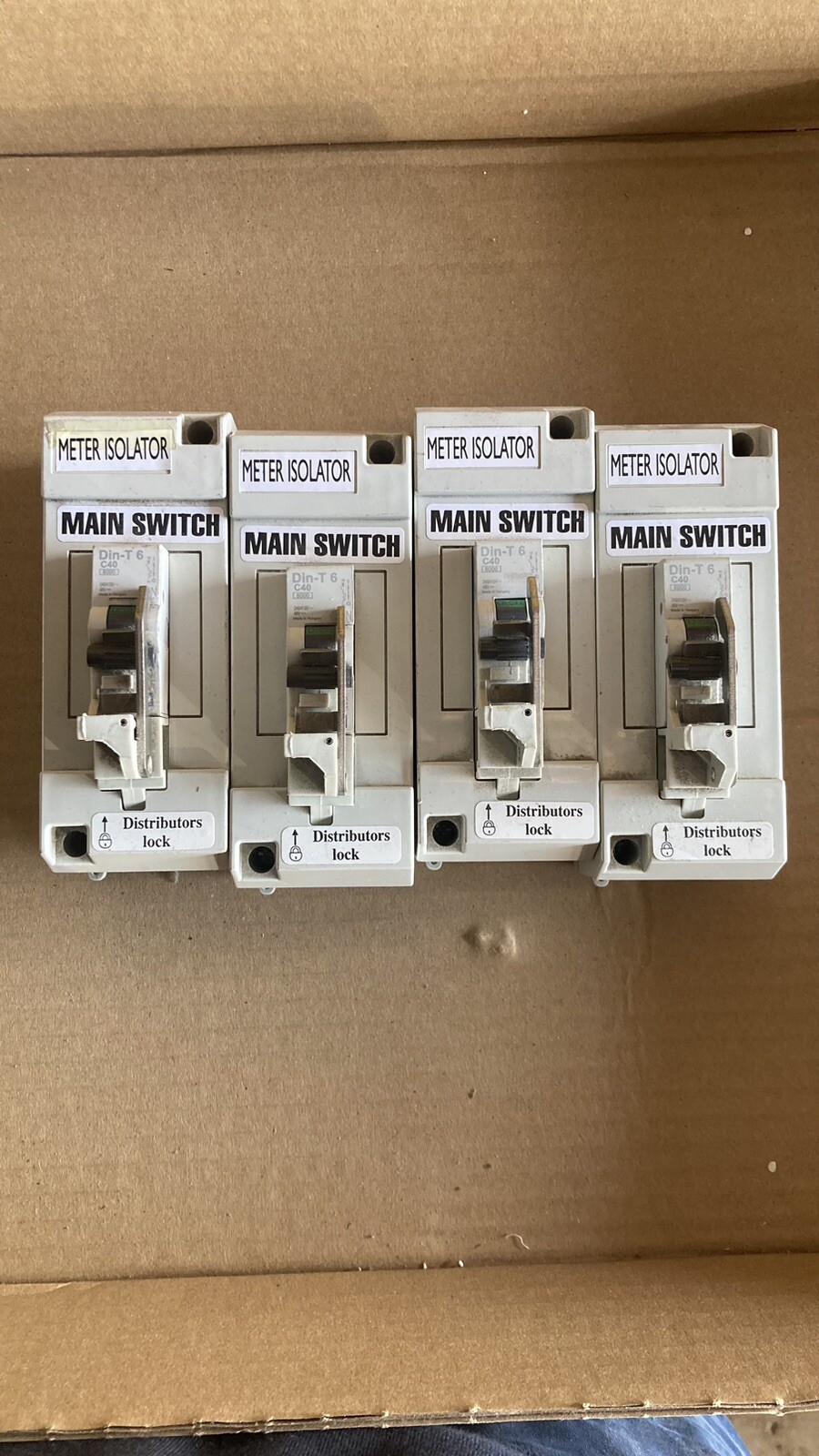 NHP MAIN SWITCH 40 Amp MCB Breaker Enclosure With Lockout LOT OF 4 $100 ...