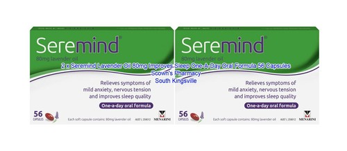 2 x Seremind Lavender Oil 80mg Improves Sleep Relief Anxiety Symptoms ...