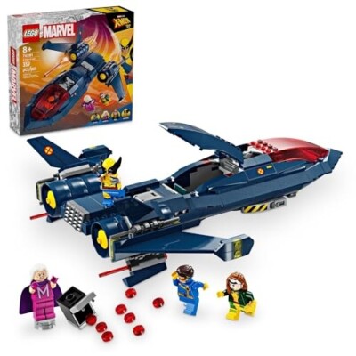 LEGO Marvel X-Men X-Jet Toy Plane Model Building Kit, 76281, Gift for ...