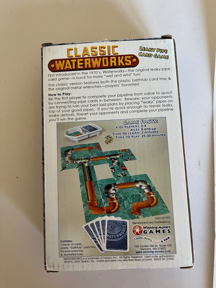2005 Winning Moves Games CLASSIC WATERWORKS Game, complete in original ...