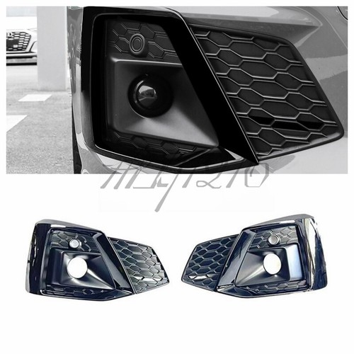 Black For Audi A5 S5 S-LINE 2020 2021 2022 Front Bumper Fog Light Cover ...