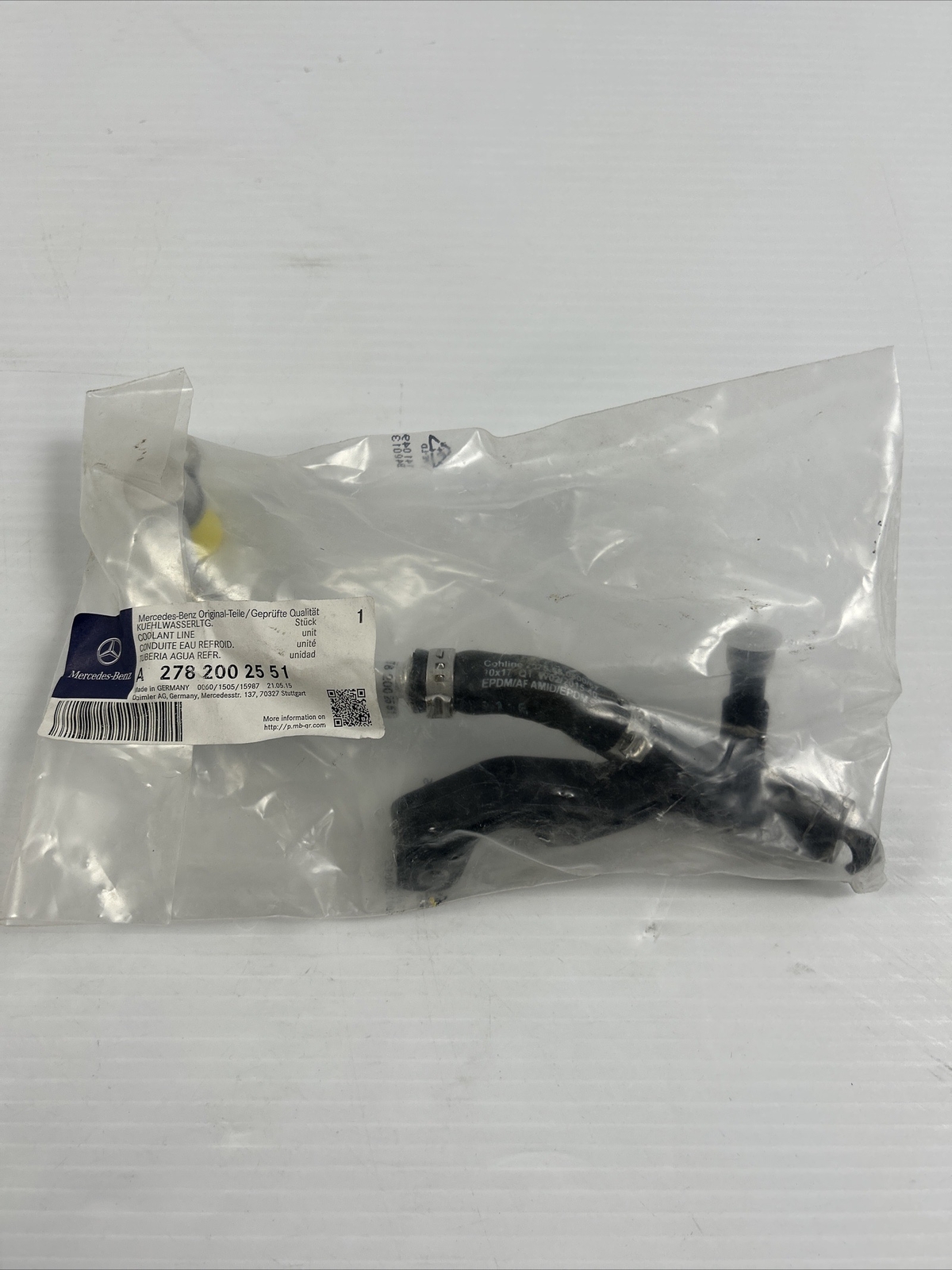 MERCEDES BENZ ENGINE TURBO COOLING COOLANT LINE PIPE HOSE OEM ...
