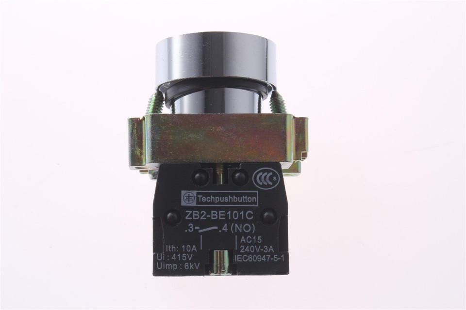 1Pcs 22mm 1 NO N/O Black Sign Momentary Push Button Switch 415V 10A ZB2 ...