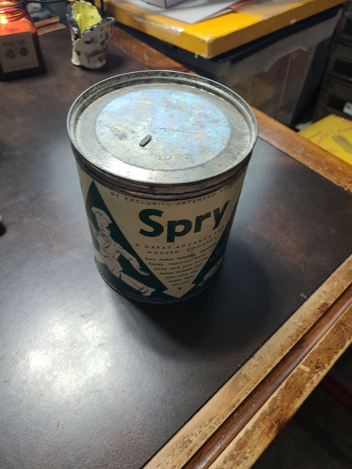 1930s Spry Vegetable Shortening Baking Tin Chef Bakery Logo | eBay