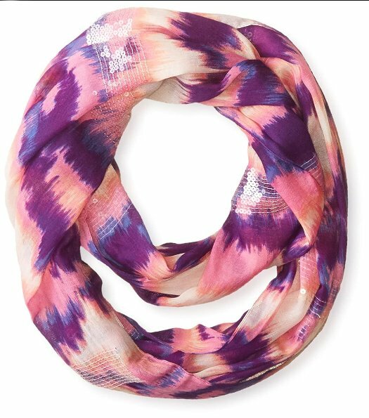 BCBGeneration Tie Dye Sequin Infinity Scarf, Raspberry, One Size | eBay