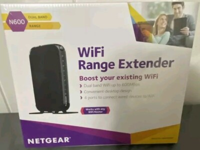 🔥 🔥 Brand NEW Netgear Wireless Range Extender N600 Dual Band WiFi ...