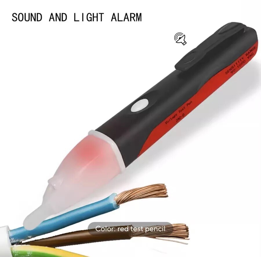 Voltage Electric Tester Volt Detector Test Pen AC DC Non-Contact Sensor ...