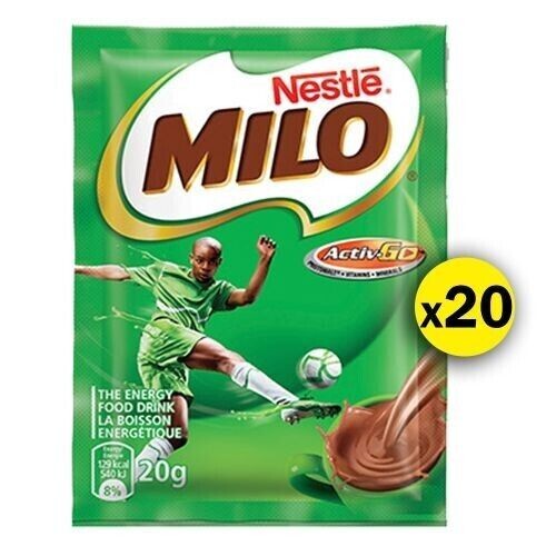 Nestle Milo Hot Chocolate Sachets 20g x 20 Nigerian Powder Drink Same ...