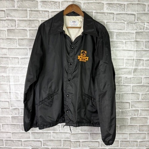 VTG Iowa Hawkeyes x BIKE 80s Full Snap All Nylon Back Hit Jacket Mens ...