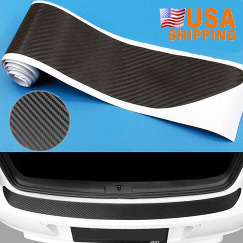Carbon Fiber Car Rear Guard Bumper 4D Sticker Panel Protector Anti ...