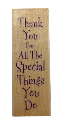 Hero Arts Thank You For Special Things You Do F2459 Wood Mounted Rubber ...