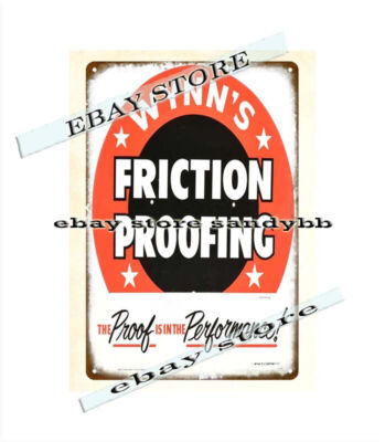 living room wall decor garage bars Wynn's Friction Proofing metal tin ...