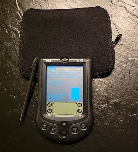 Classic Palm Pilot M105 PDA w/Stylus And Soft Case. | eBay