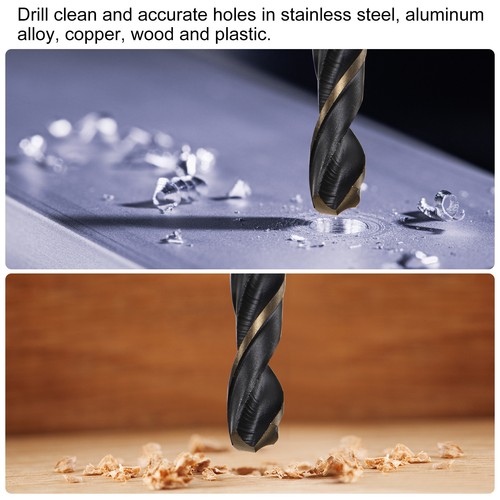 6pcs 11mm Nitride Titanium Coated High Speed Steel HSS 4341 Twist Drill ...