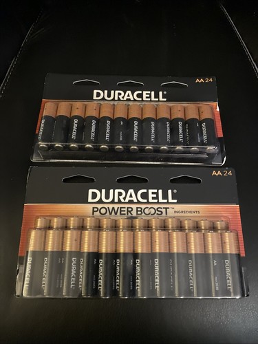 Lot of 2- 24 ct. Duracell Coppertop Alkaline AA Batteries,POWER BOOST ...