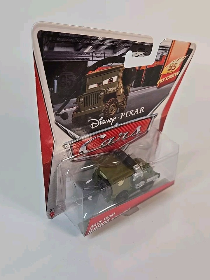 DISNEY PIXAR CARS 95 PIT CREW PIT CREW RACE TEAM SARGE WITH HEADSET #3/ ...