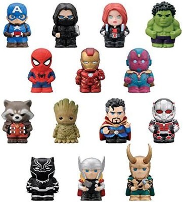 Marvel Soft Vinyl Puppet Mascot BOX 14pcs Spider-Man Ironman Hulk ...