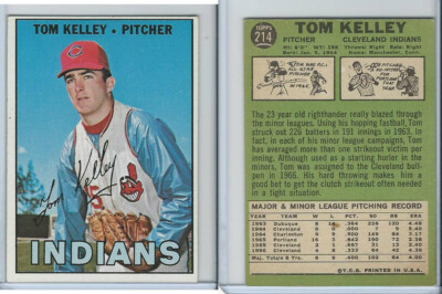 1967 Topps Baseball, #214 Tom Kelley, Cleveland Indians | eBay