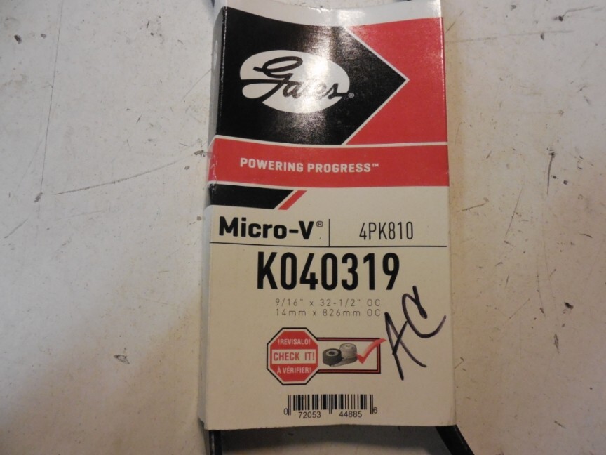 Gates Micro-v at Premium OE V-ribbed Belt K040319 4pk809 for sale ...