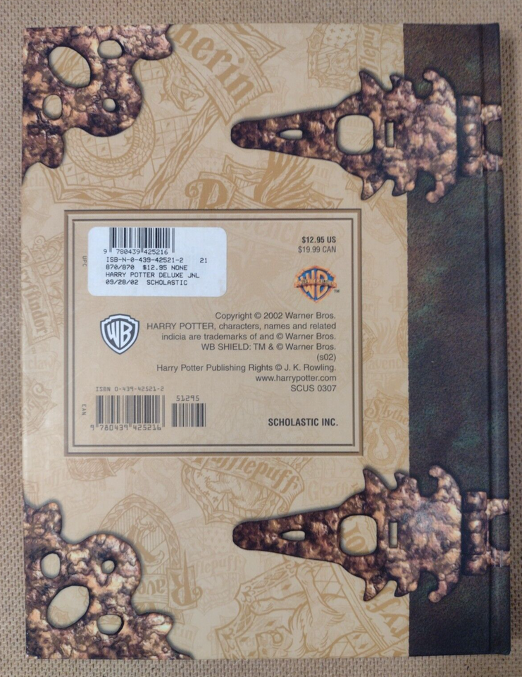 Harry Potter Hogwarts Crest Blank Journal/Notebook/Scholastic/2002 ...