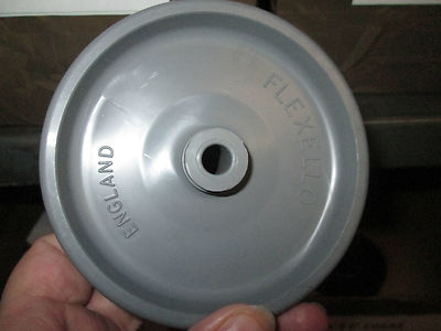 4" FLEXELLO WHEEL, POLY TREAD 25MM 8.4 PLAIN BORE 55KG | eBay UK