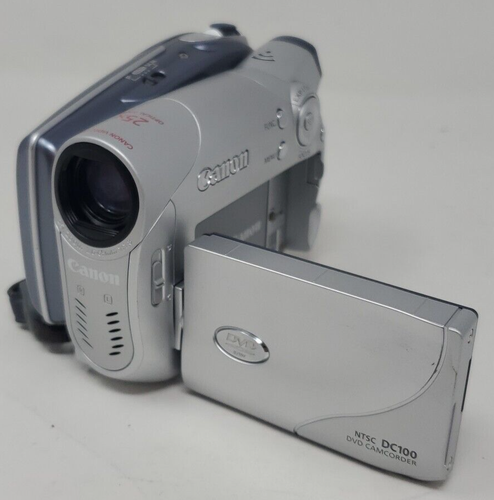 Canon DC100 DVD Camcorder, 25x Optical Zoom UNTESTED For Parts or ...