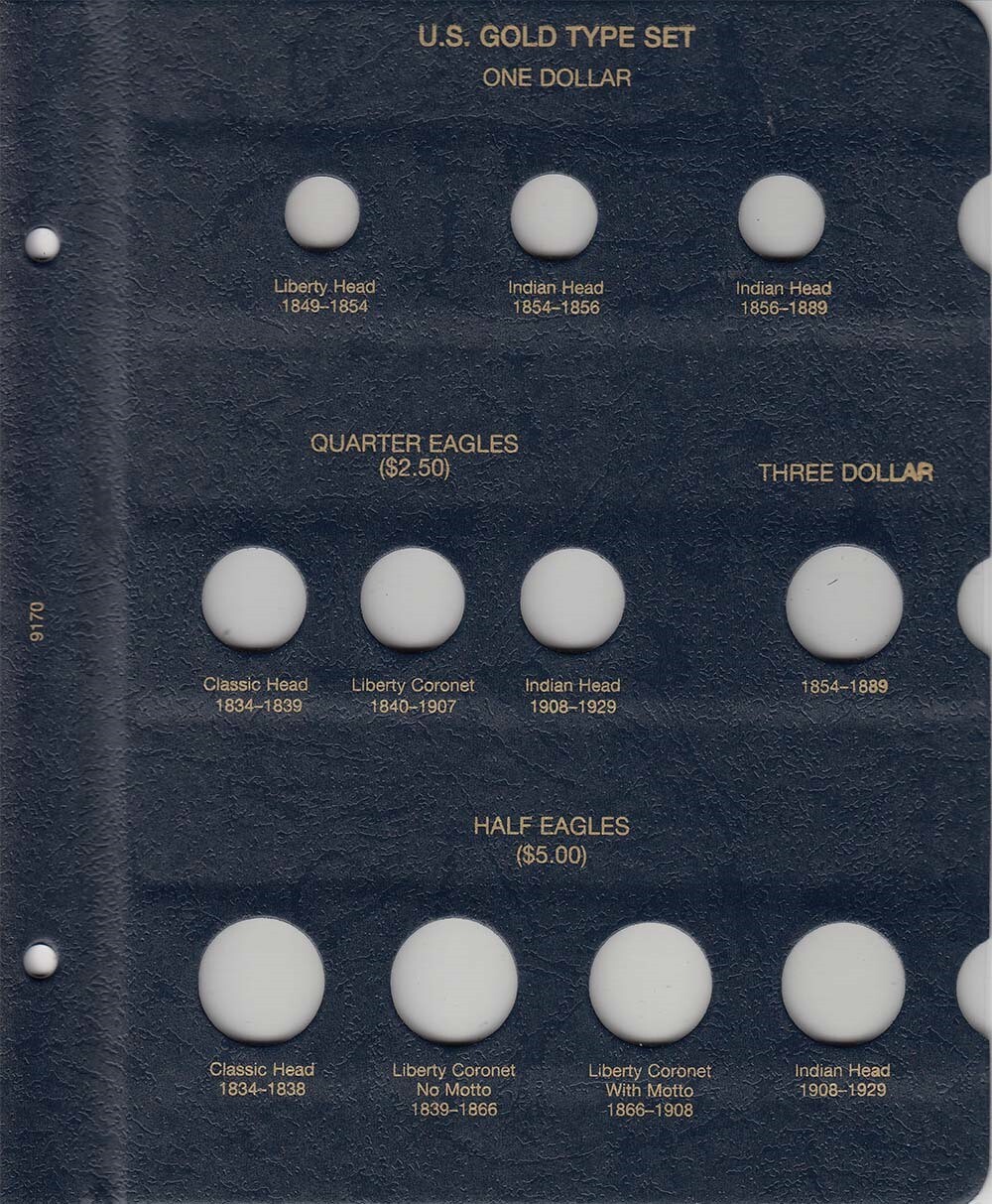 US Gold Type Set Coin Collection Album Whitman 9170 New w/ Free ...