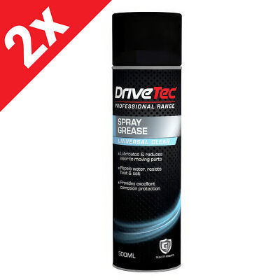 2x DriveTec Spray Grease 500ml Heat Resistant Lubrication Corrosion ...