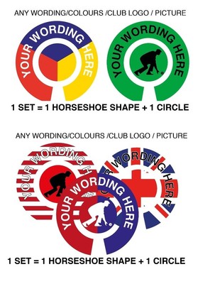 6 SETS PERSONALISED BOWLS STICKERS 1" LAWN BOWLS FLATGREEN & INDOOR ...