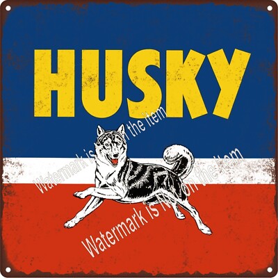 Husky Hi Power Gas Gasoline Oil Pump Mancave Metal Sign Repro 12x12 ...
