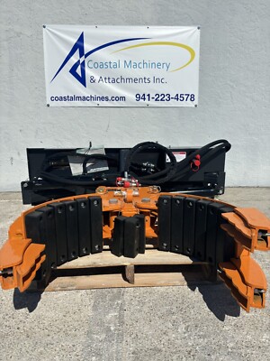 Skid Steer Rotating Grapple Three Finger Rock Grapple Attachment w/In ...