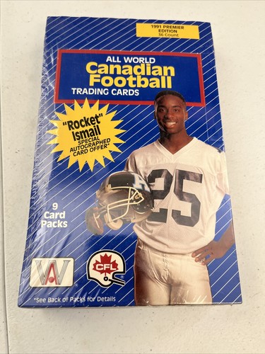 Factory Sealed 1991 ALL WORLD CANADIAN FOOTBALL Trading Cards Box CFL ...