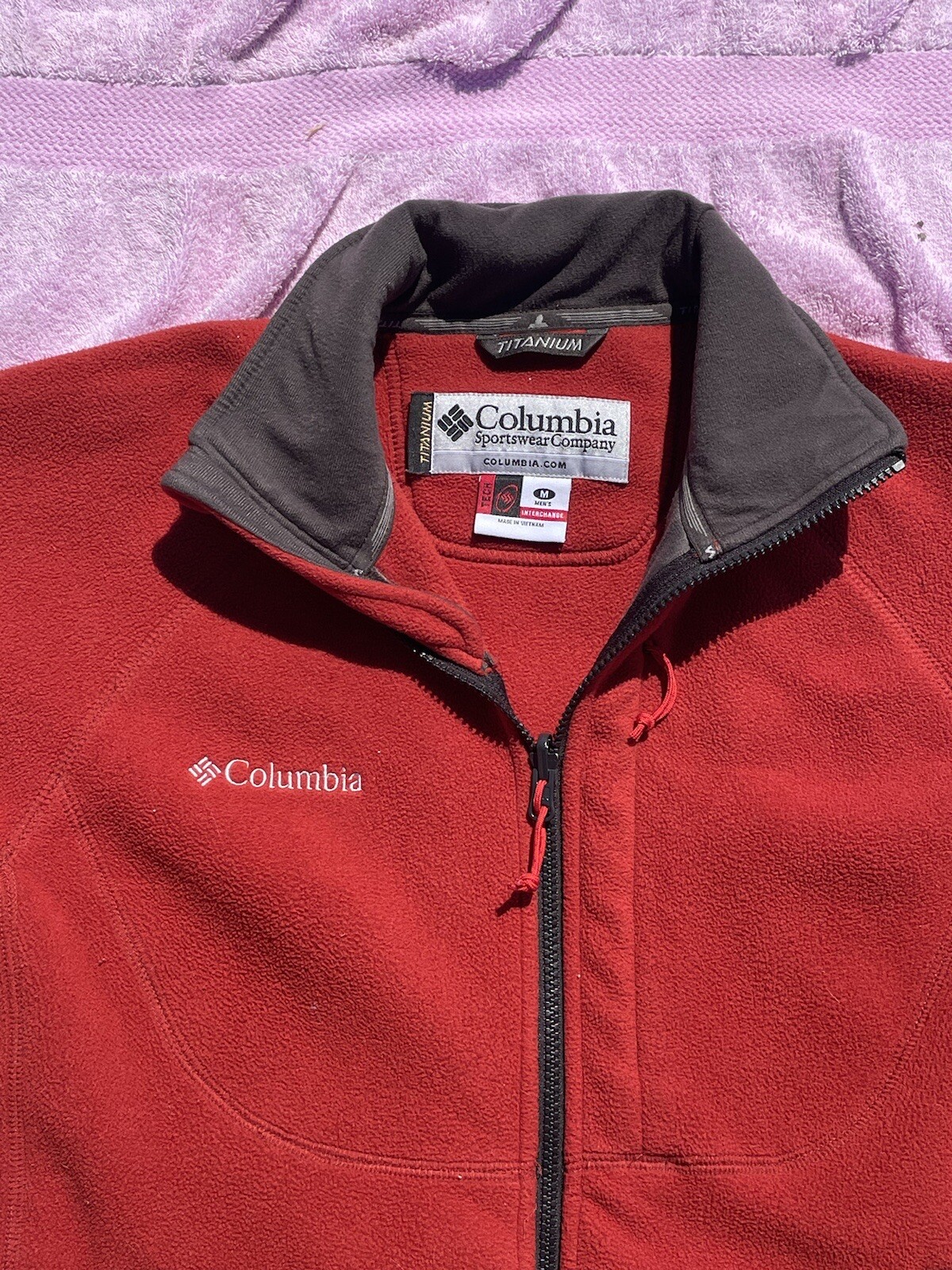 Columbia Soft Red Titanium Interchange Polartech Flee… - Gem