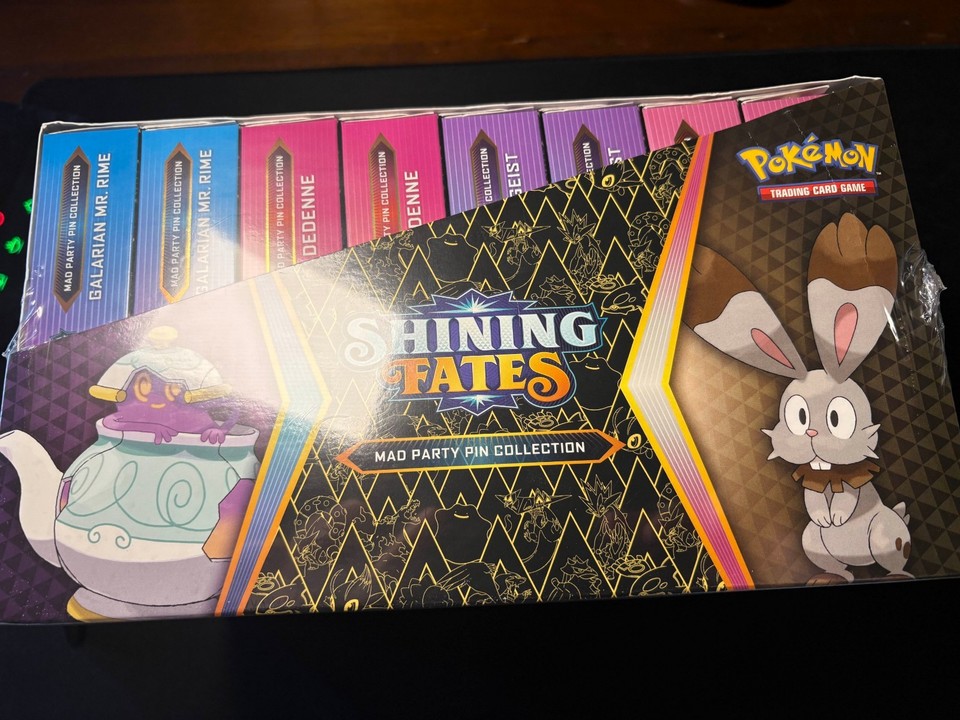Pokemon TCG Shining Fates Mad Party Pin Collection Case Sealed 8 ...